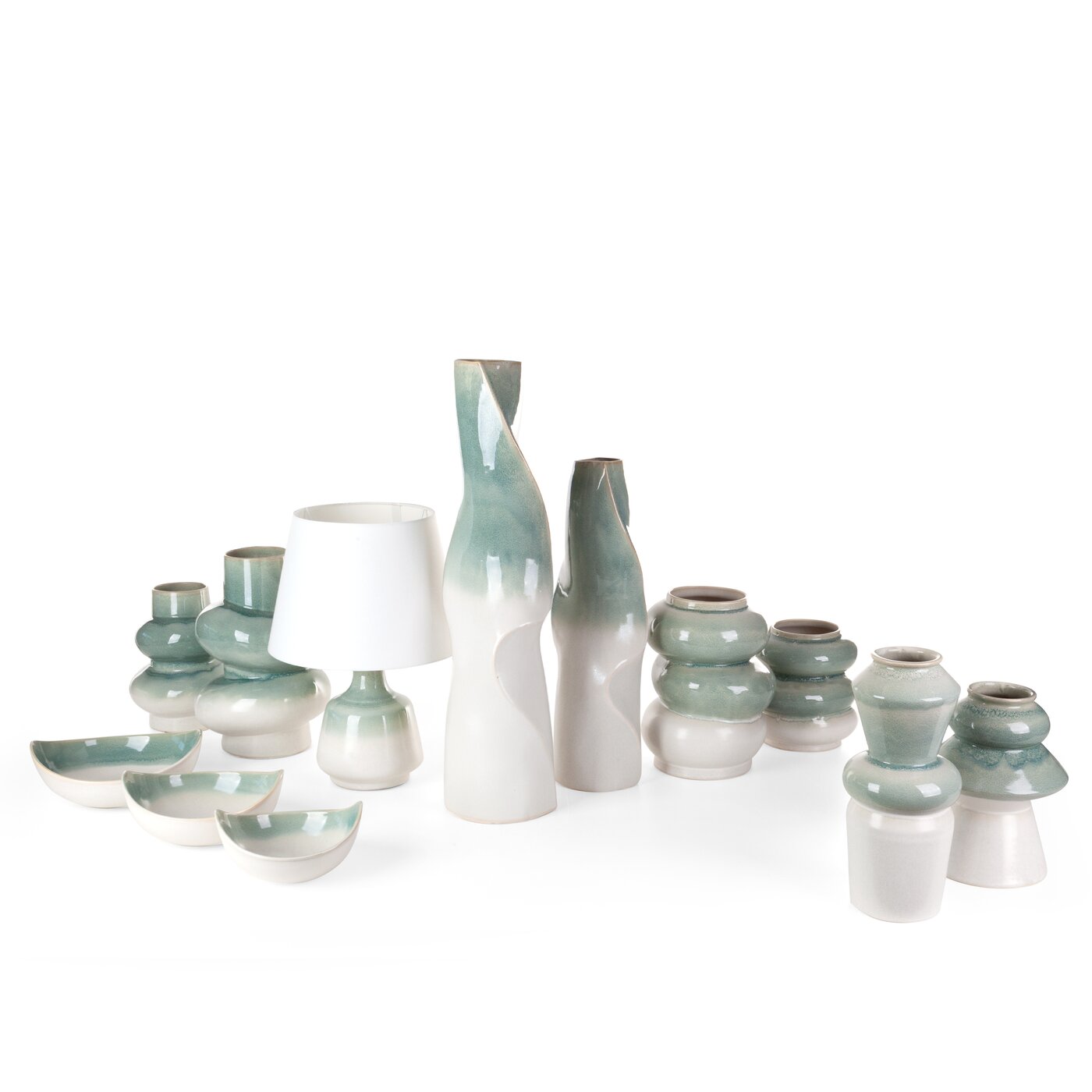 Wazon ceramiczny LIANA w stylu boho z efektem ombre (402006) - sklep ...